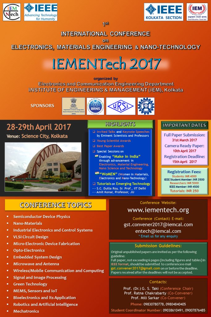 IEEE-IEMENTech 2017 - IEM-UEM Group
