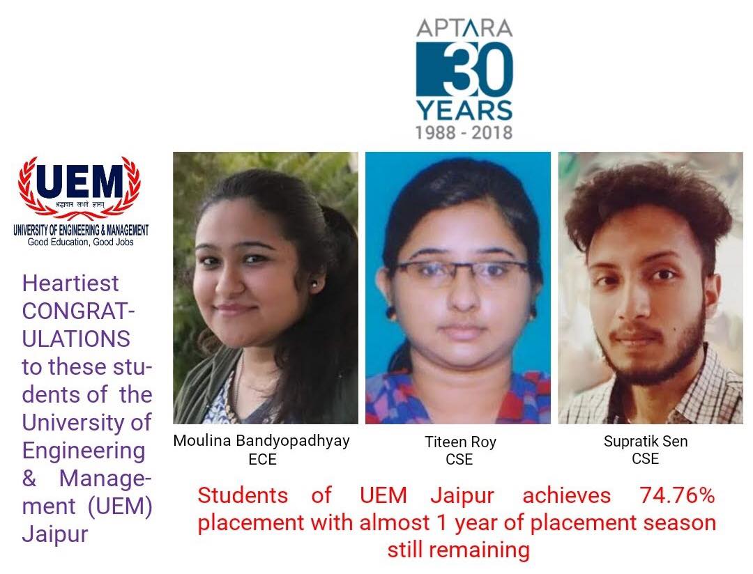 Placement News at UEM - IEM-UEM Group