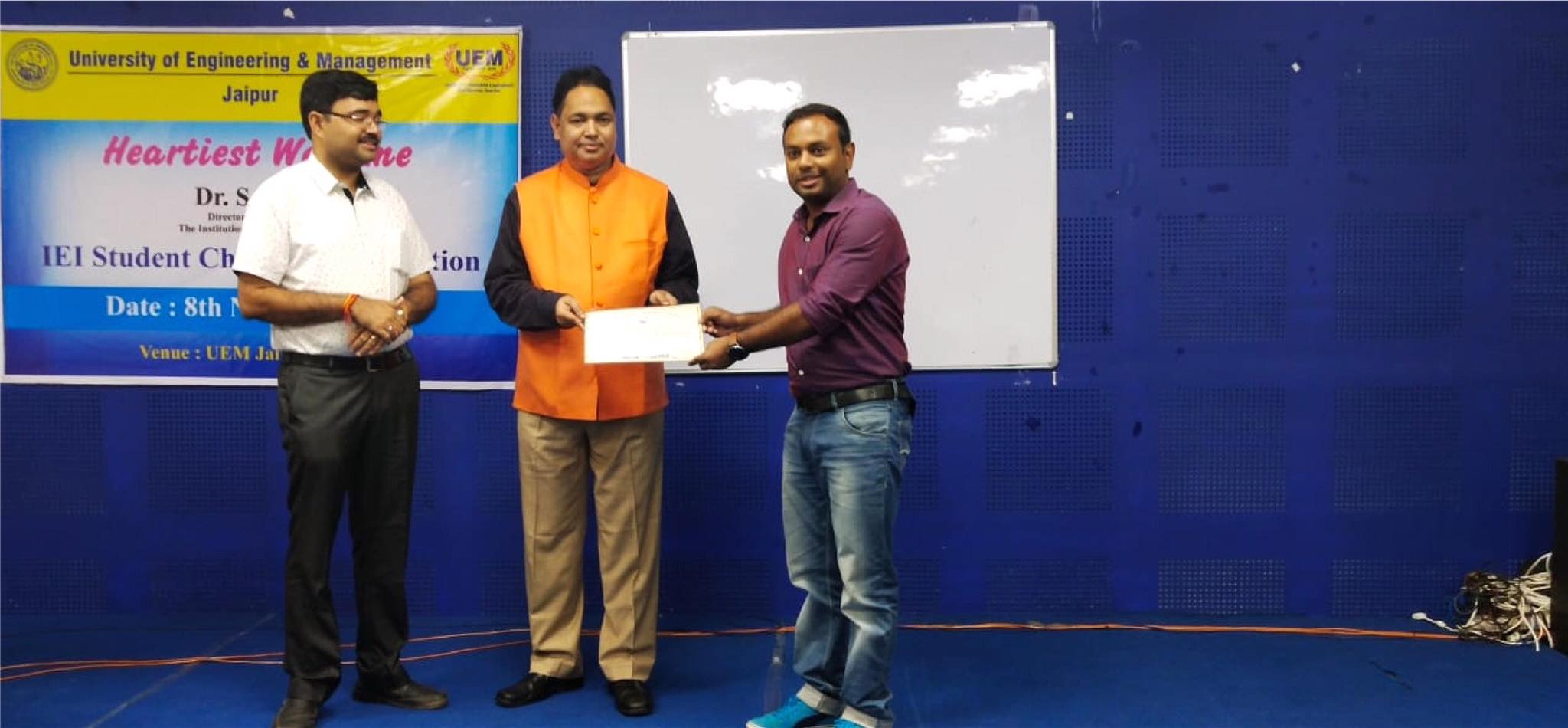 The inauguration of the student chapter of the IEI at UEM Jaipur - IEM ...