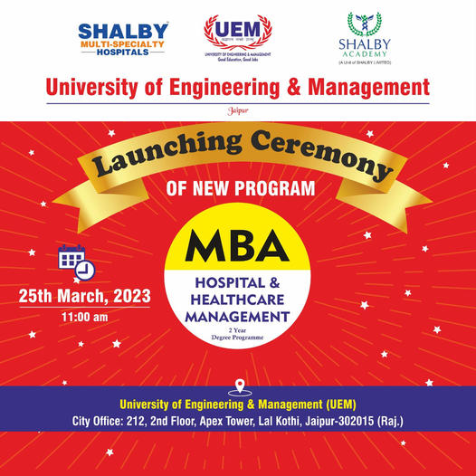 Launching Ceremony - MBA Hospital and Healthcare Management (MBA HHM ...