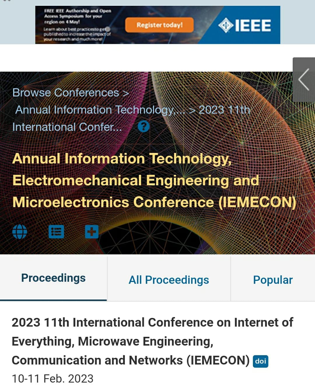 The proceedings of the 11th International Conference on Internet of Everything, Microwave ...