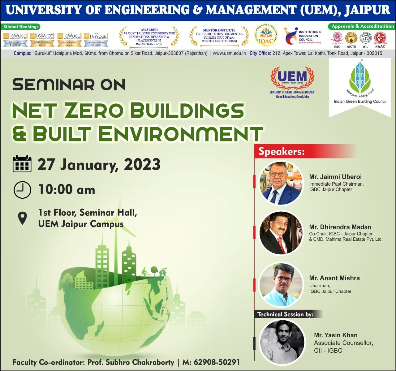 Seminar on Net Zero Buildings - IEM-UEM Group