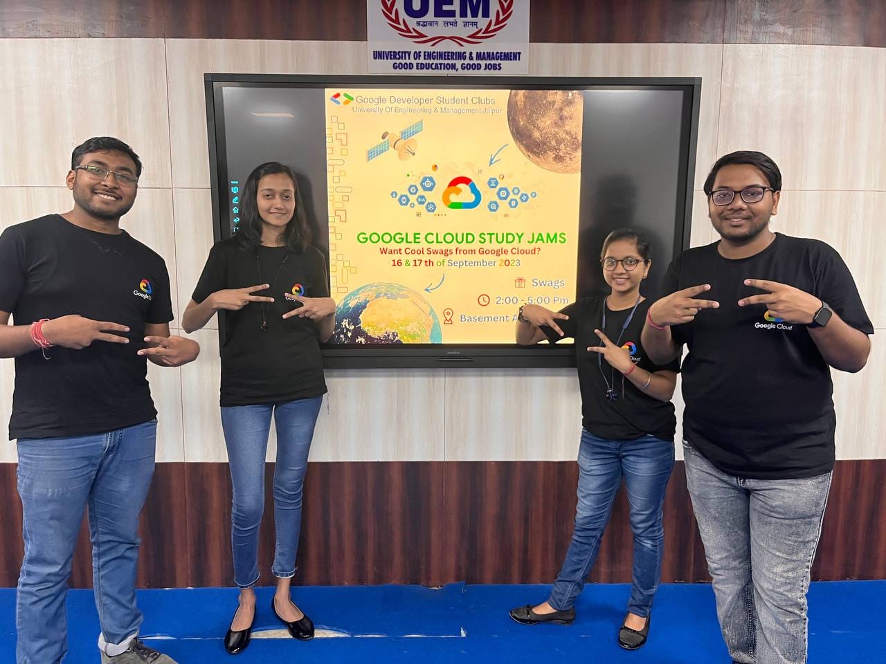 University of Engineering & Management (UEM), JAIPUR organized "Cloud Study Jam Workshop" - IEM ...