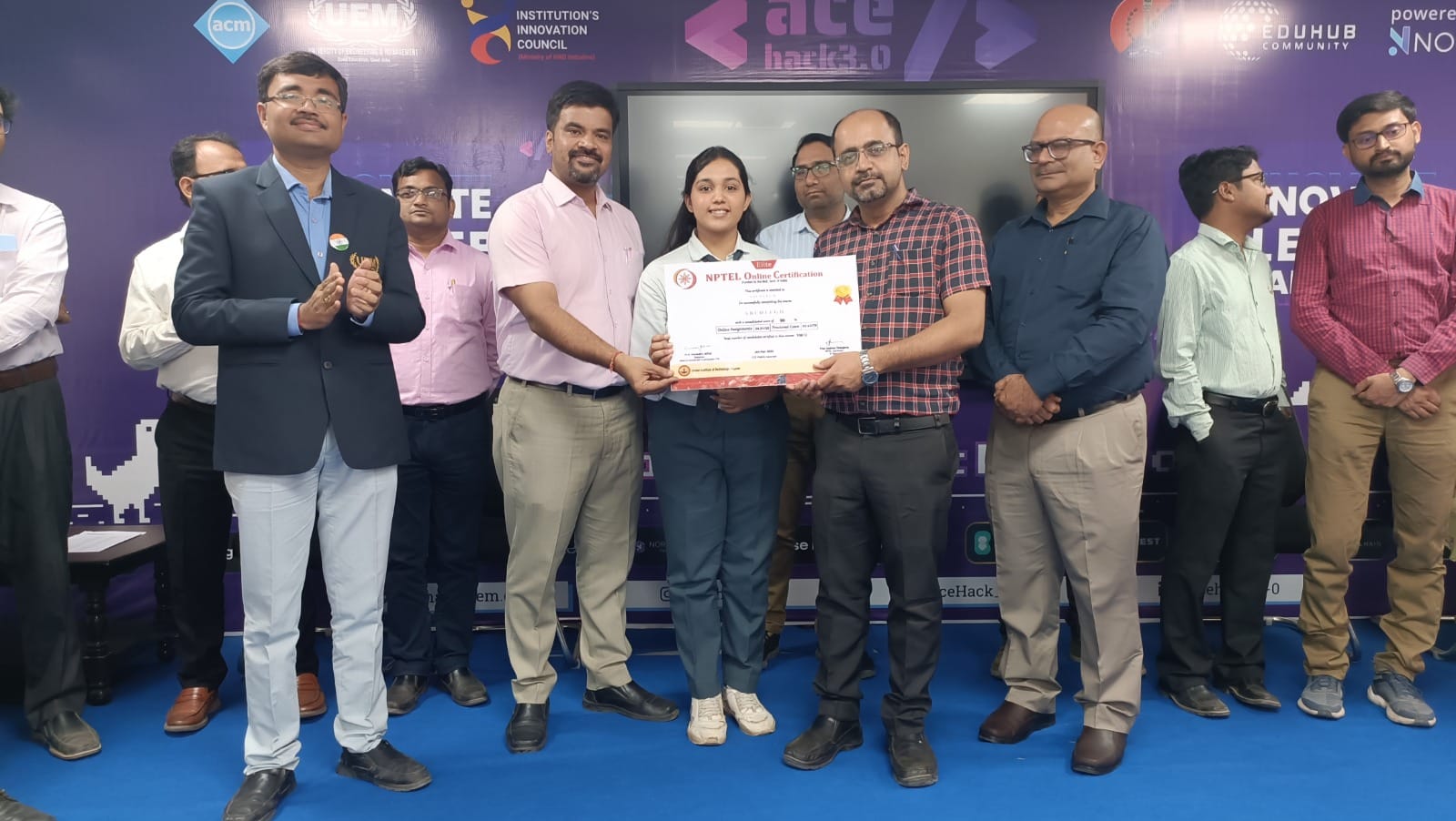 These are the moments of scholarship award ceremony at UEM JAIPUR ...